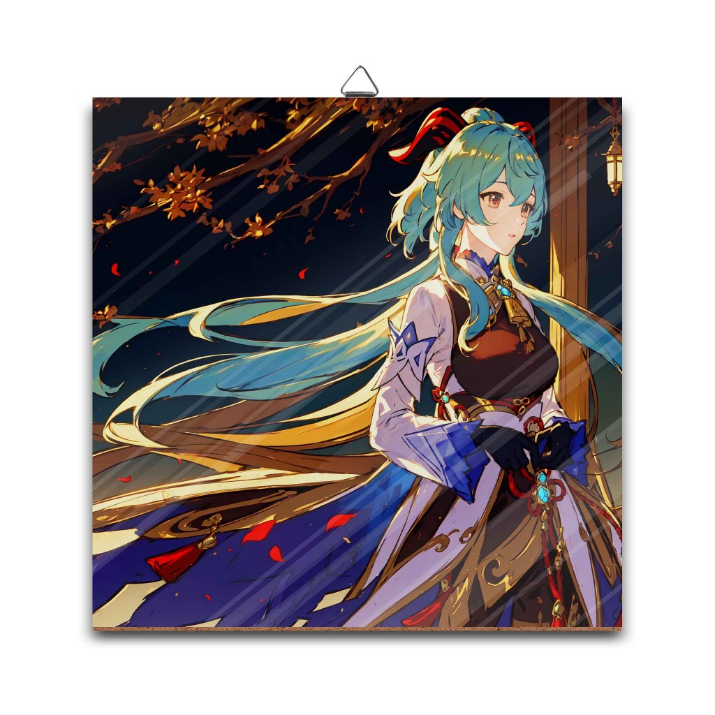 KAYU Ganyu NIGHT Wood Wall Poster - GENSHIN IMPACT MDF material ...