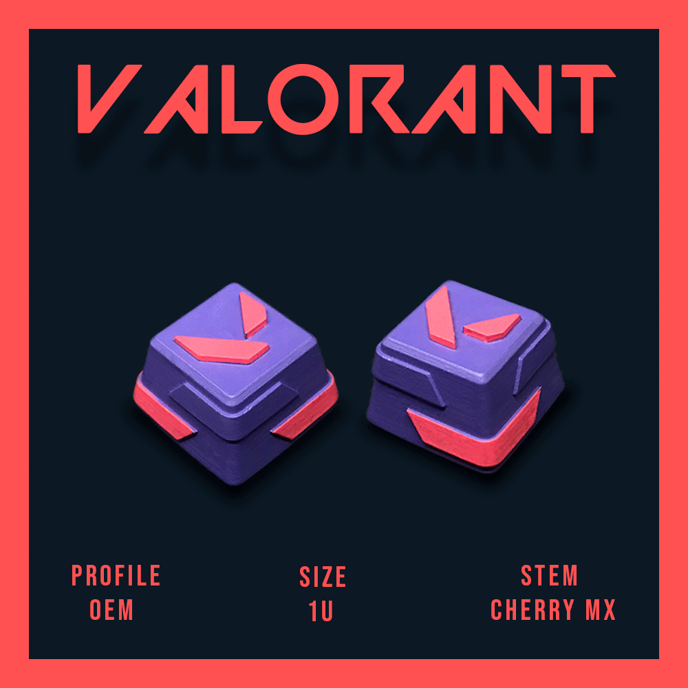 Vallorant Logo Artisan Keycap OEM Profile For Cherry MX Compatible ...
