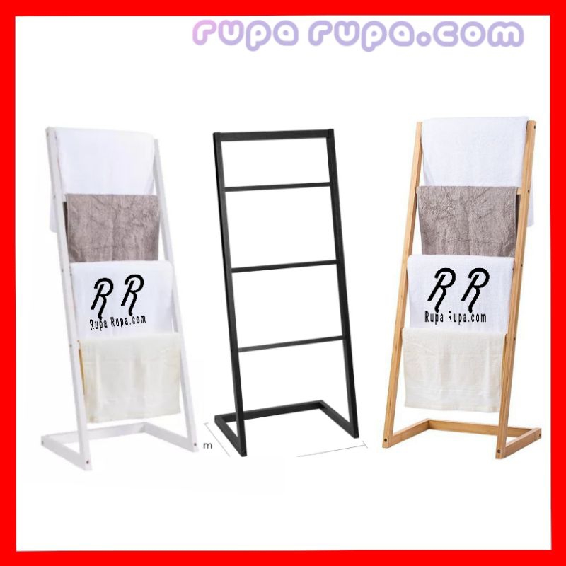 GANTUNGAN Ladder Hanger Rack, Hijab Ladder Hanger, Wooden Prayer Rug ...