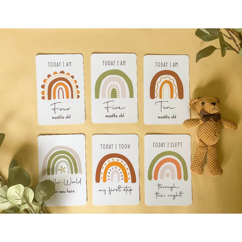 New THEME - NIJI - BooBoo Baby Milestone Card - Baby Selfie Card FREE ...