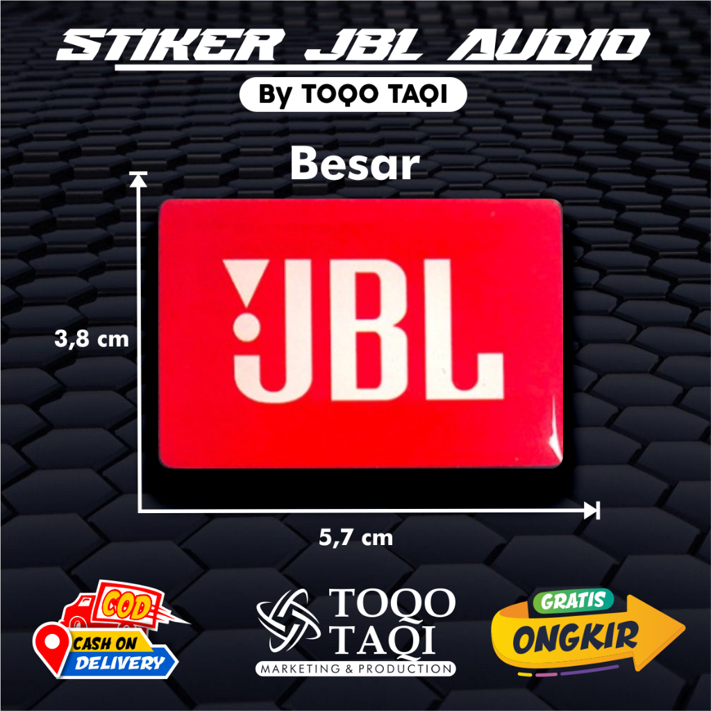 Jbl Audio Logo Emblem Embossed Sticker (Orange) | Shopee Malaysia