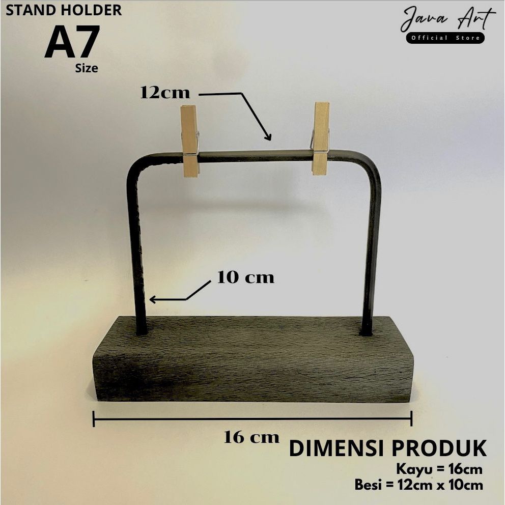 KAYU Menu HOLDER STAND A7 BLACK EDITION LANDSCAPE INDUSTRIAL TABLE ...