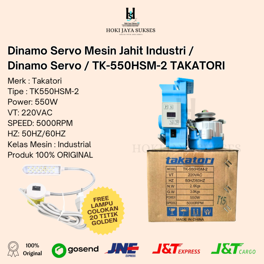 MESIN (FREE 20 POINT GOLDEN PLUG LIGHT) Servo Dynamo TK 550HSM TAKATORI ...
