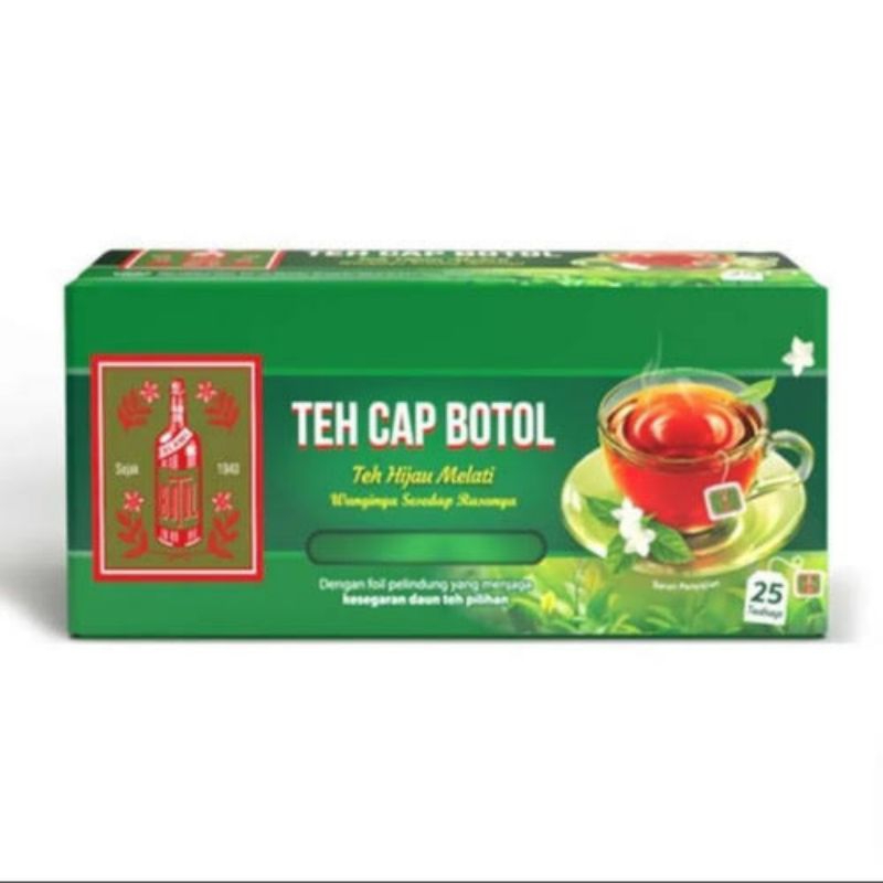 HIJAU Green Bottle Cap Tea Bags Contains 25 pcs Green Bottle Cap Tea ...