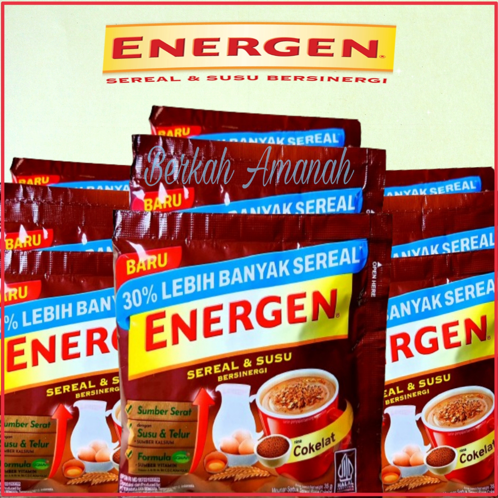 [ 10 SACHETS ] ENERGEN Cereal & CHOCOLATE Flavored Milk 35grams 1 Pack ...