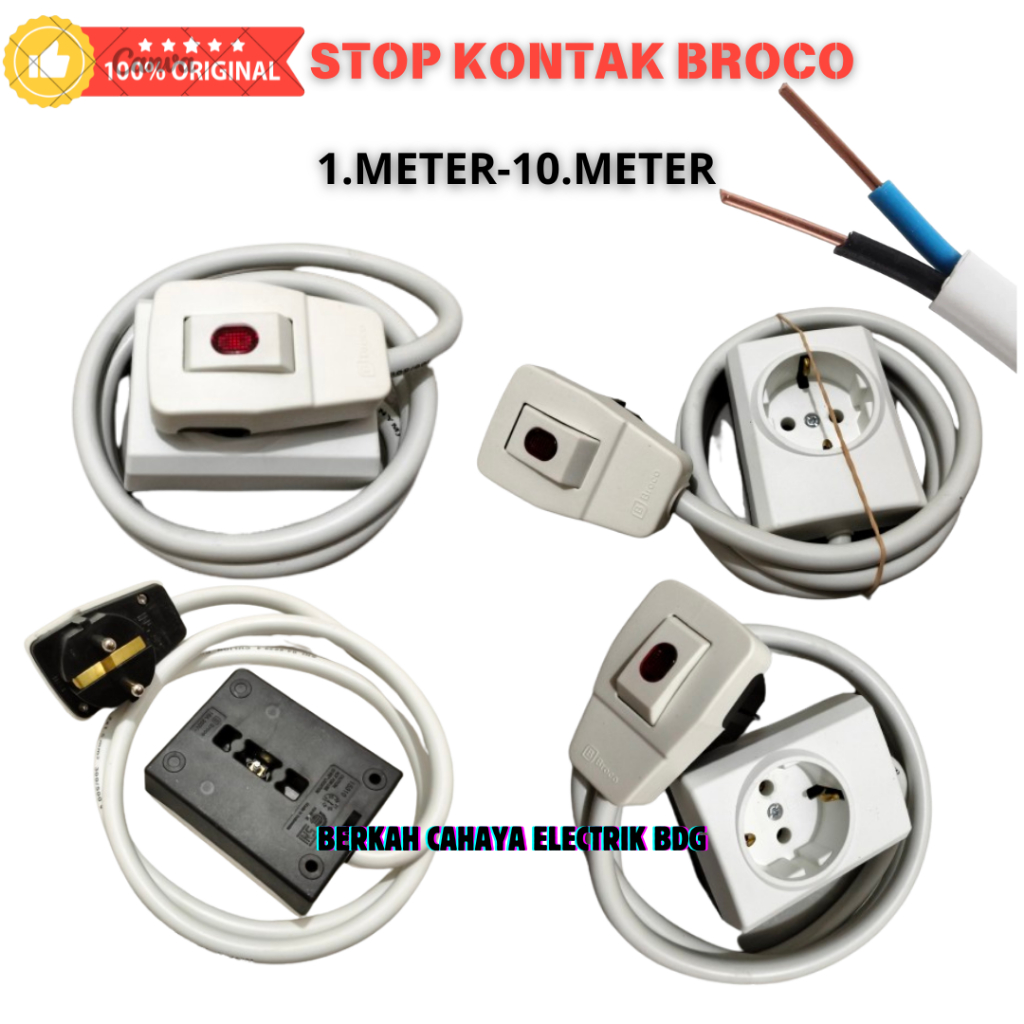 Broco socket + broco on off plug / broco socket 1 cable hole 1 2 3 4 5 ...