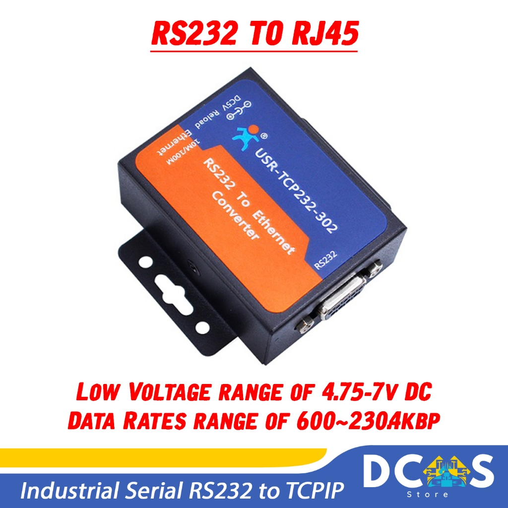 Industrial Series RS 232 RS232 to Ethernet TCP/IP Ethernet Converter ...