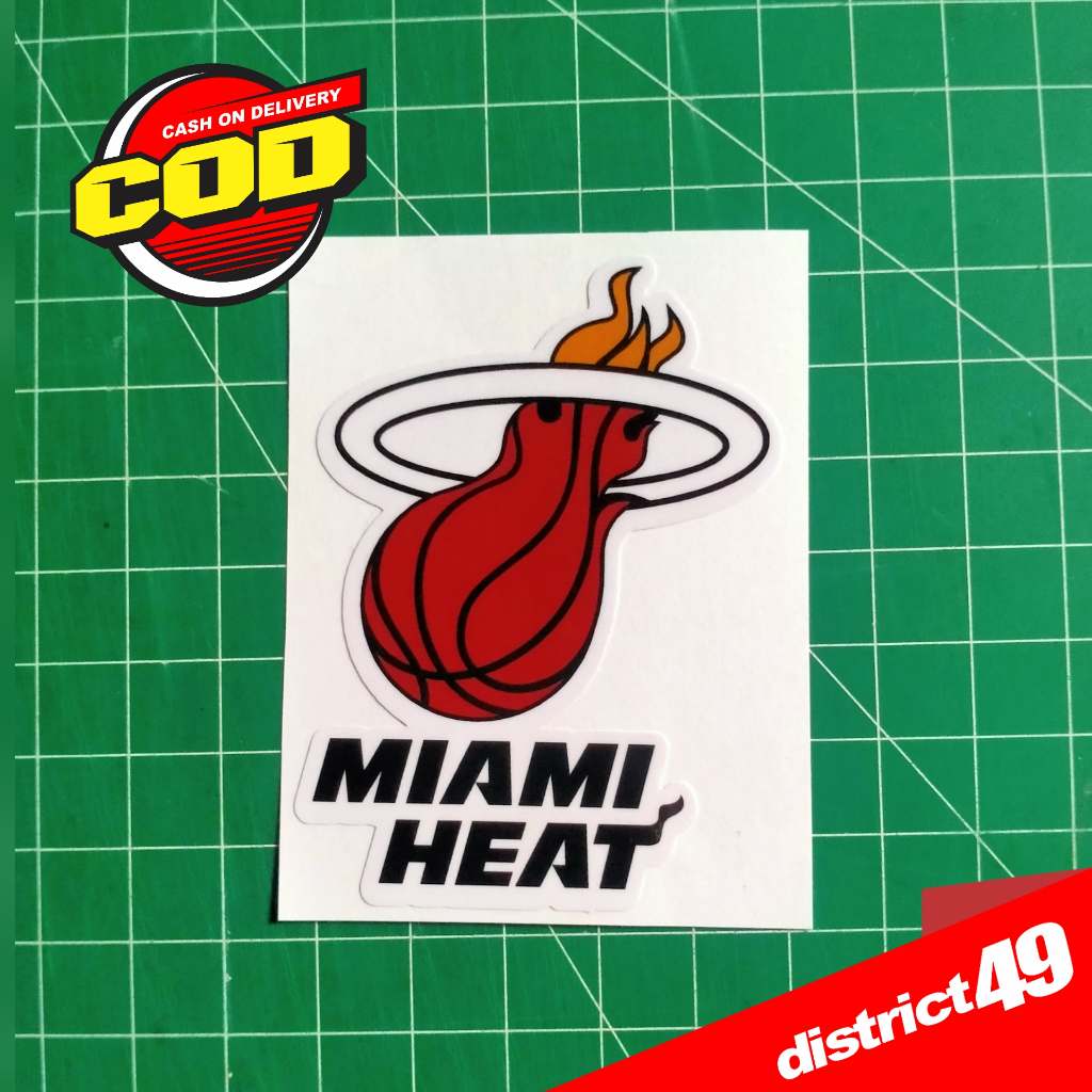 Miami HEAT NBA Stickers - Waterproof Glossy Laminated Print Cut ...