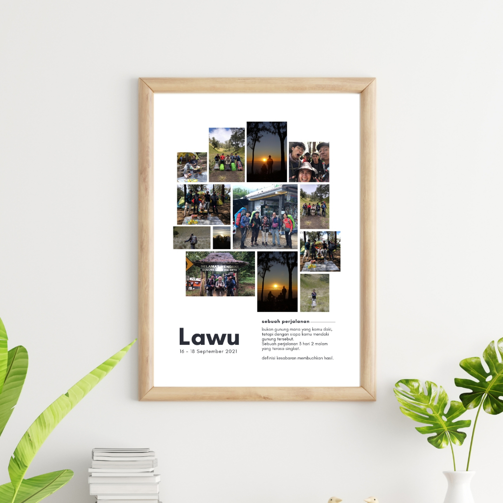 KAYU HIASAN DINDING A3+ Size Photo Collage Wall Decoration Dutch Teak ...