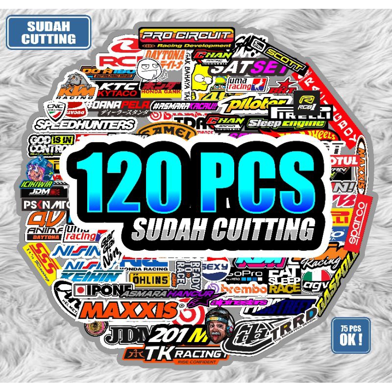 Racing sticker pack contains 120 pcs, waterproof vinyl material ...