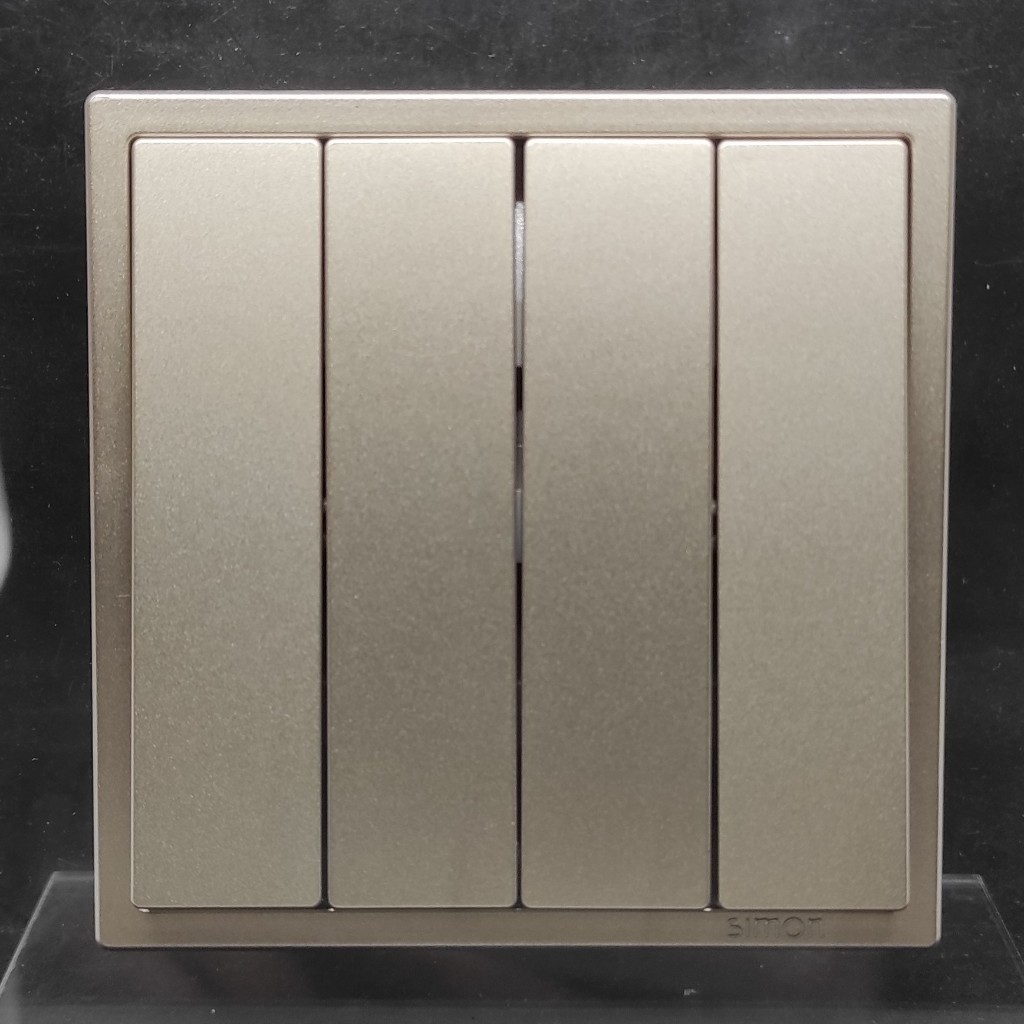 Simon I7 CHAMPAGNE QUARTET SWITCH 4 GANG 1 WAY SWITCH | Shopee Malaysia