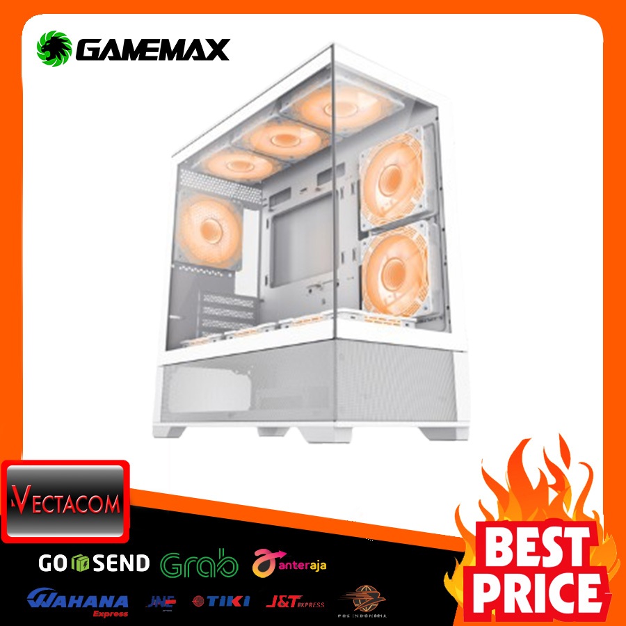 Gamemax Vista MW White M-ATX Casing - Gaming Casing | Shopee Malaysia
