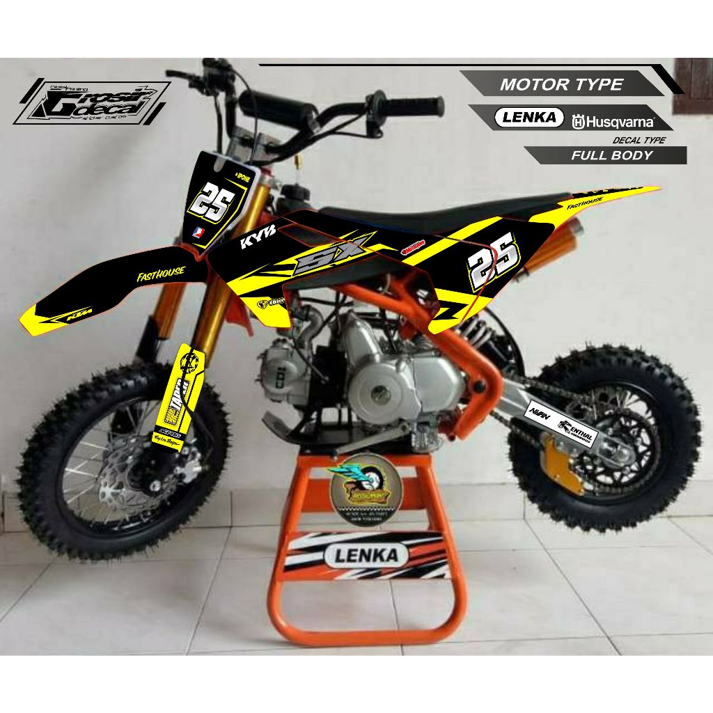 Lenka 110cc Full body Mini trail Striping Sticker Free Custom | Shopee ...