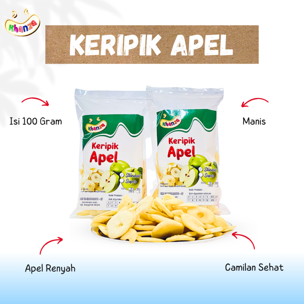 STANDARD TRANSPARENT Apple Chips 100 Gr Typical of Batu Tourist City ...