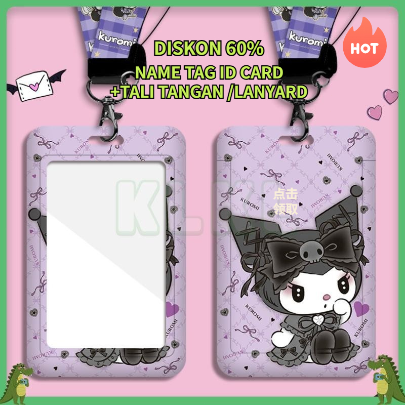 GANTUNGAN Klkl Layerd Id Card Clear Id Card Holder Cute Id Card Hanger ...