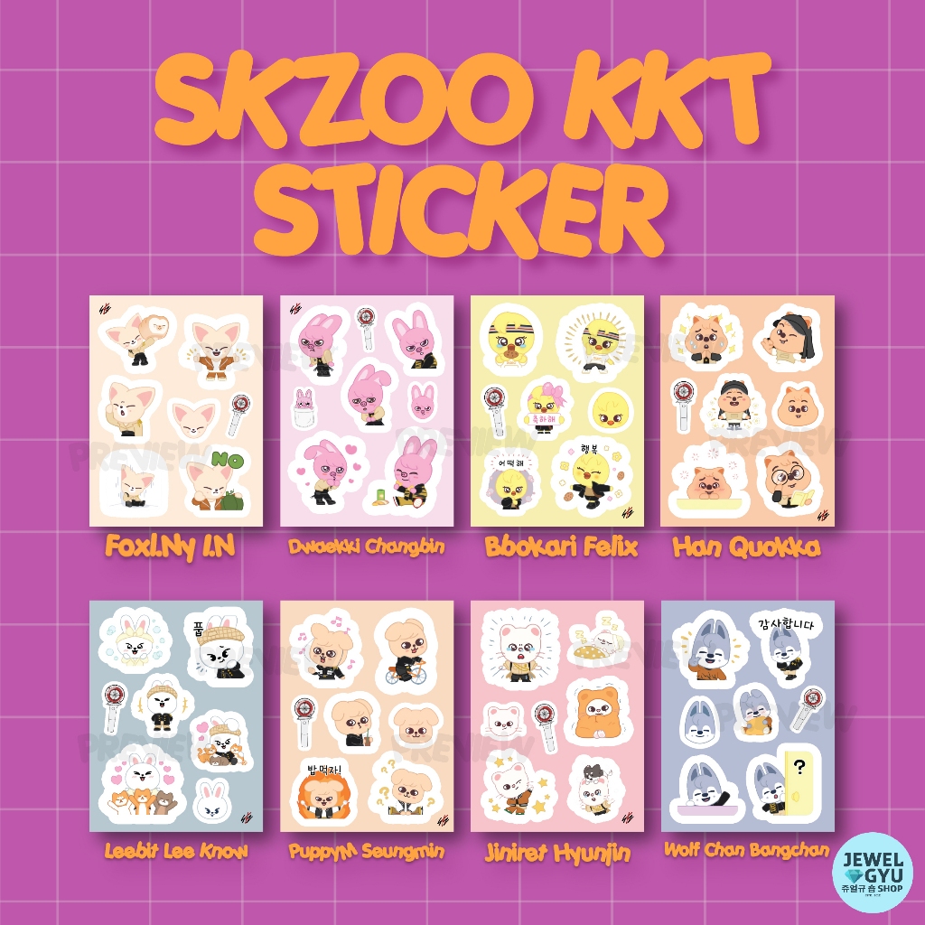 Stray Kids SKZOO KKT Sticker/Felix Changbin IN Han Hyunjin Lee Know ...