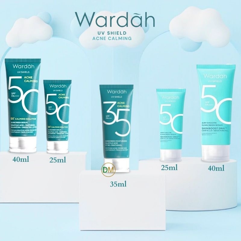WARDAH UV SHIELD Sunscreen Airy Smooth & Acne Calming SPF 35 & SPF 50 PA++++ | Shopee Malaysia