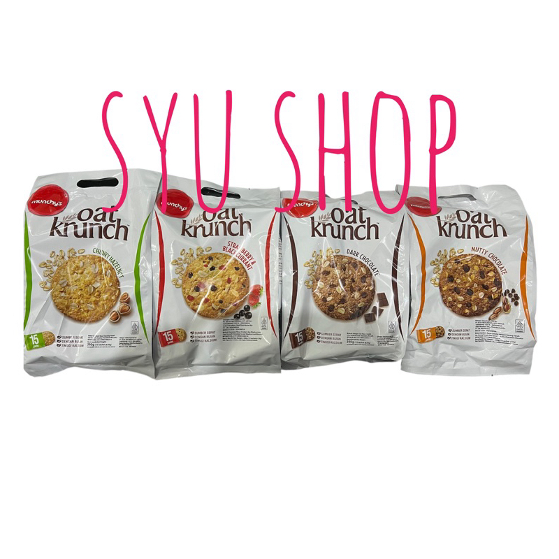 Munchys oat krunch crunch dark nutrition chocolate hazelnut strawberry ...