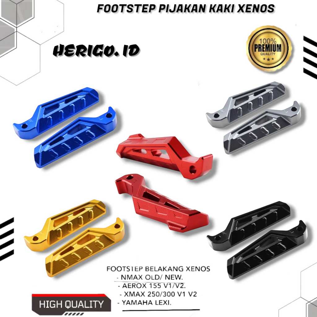 Rear FOOTSTEP CNC XMAX 250 300 NMAX OLD NMAX NEW AEROX OLD NEW LEXI ...