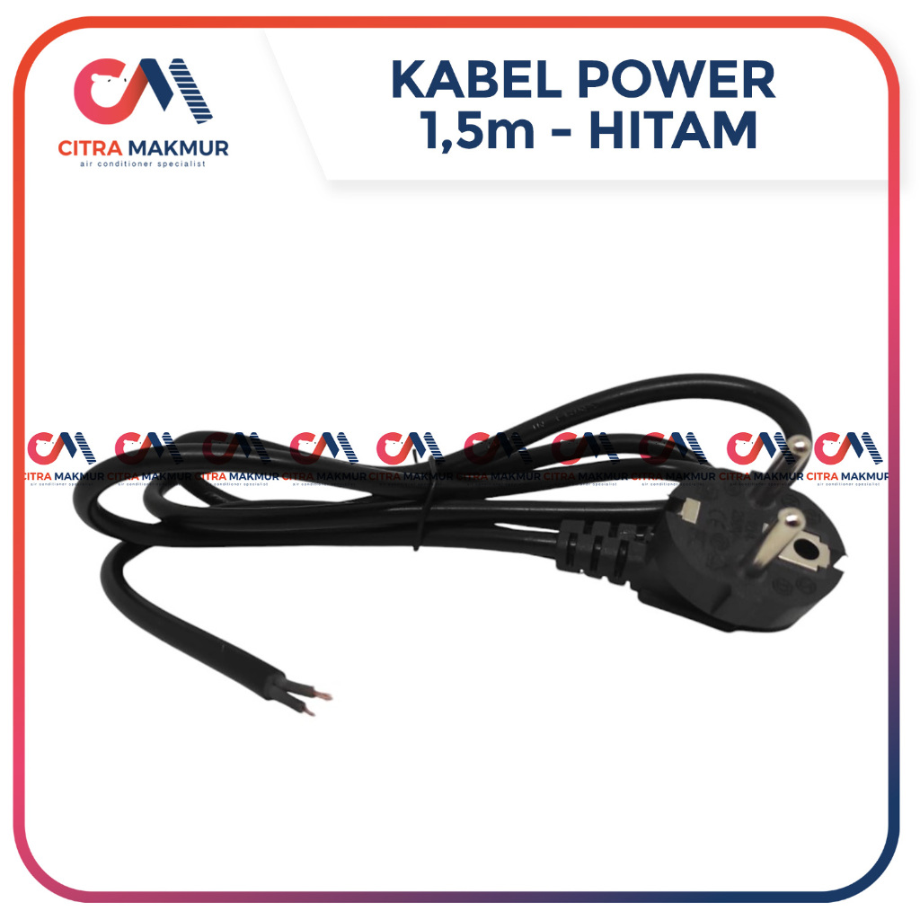 MESIN HITAM Washing Machine Refrigerator Power Cable 1.3 meters Black ...