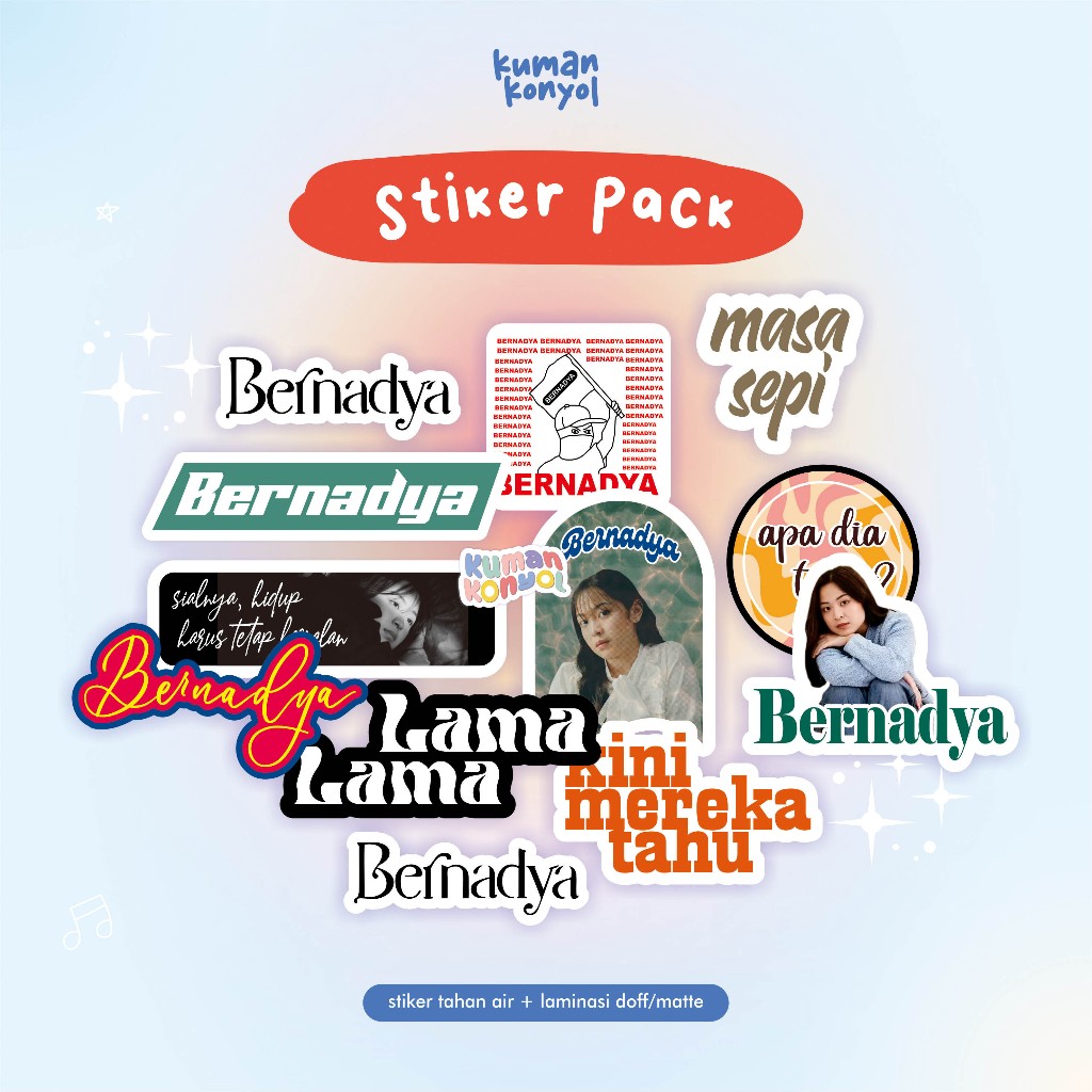 Bernadya Sticker Contents 12pc Helmet Sticker Waterproof Sticker LAPTOP ...
