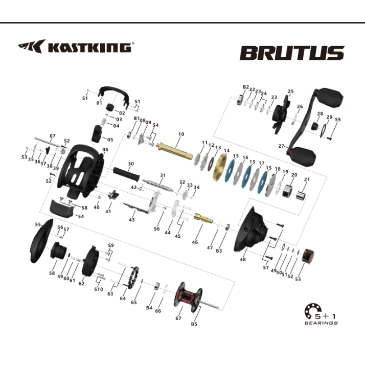 Original Brutus II Brutus New Brutus 7.2 Kastking Spare Parts | Shopee ...
