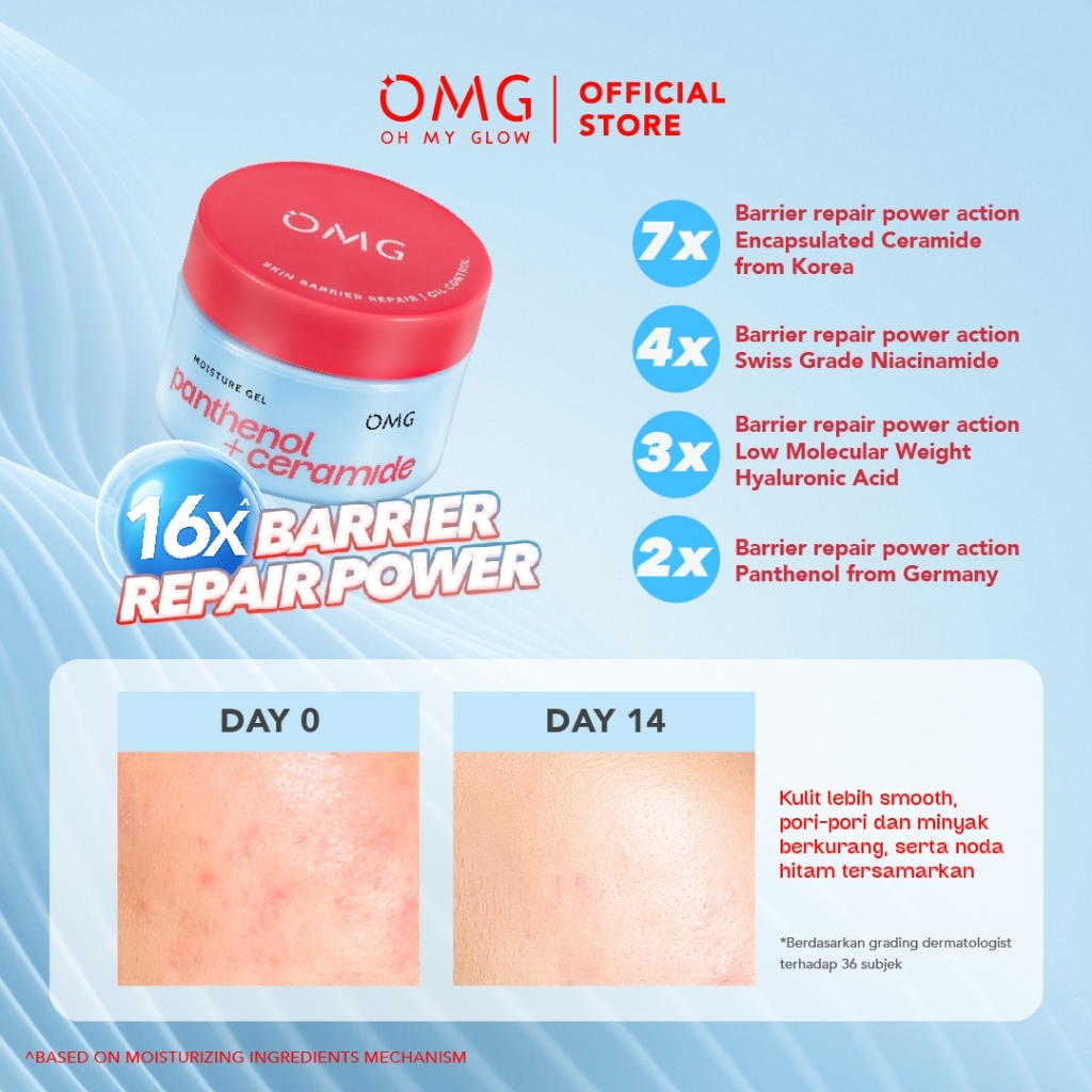 Omg Oh My Glow Panthenol + Ceramide Moisture Gel 30g | Facial ...