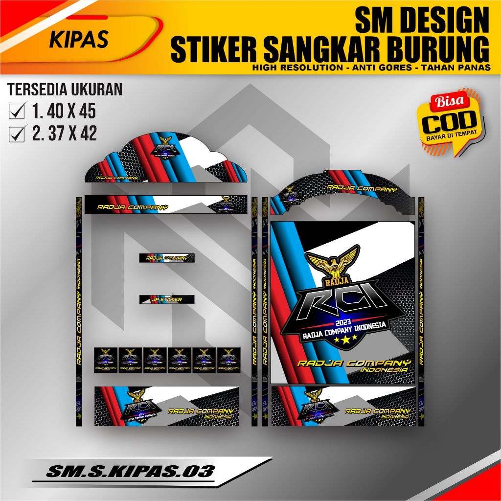 Sm Sticker Cage Box Fan Model - Sticker Dekal EBOD Company Indonesia ...