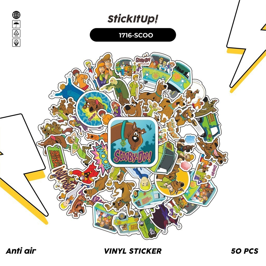 100 Pcs Sticker Pack WARNER BROS SERIES SCOOBY DOO Cute Aesthetic Vinyl ...