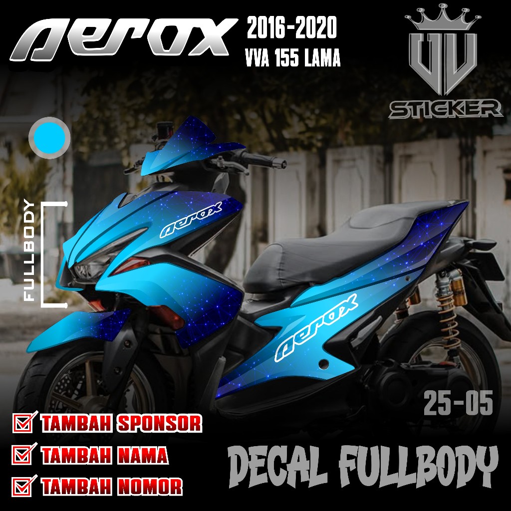 NEWEST Full Body Decal Sticker AEROX 155 VVA LAMA 2016 2017 2018 2019 ...
