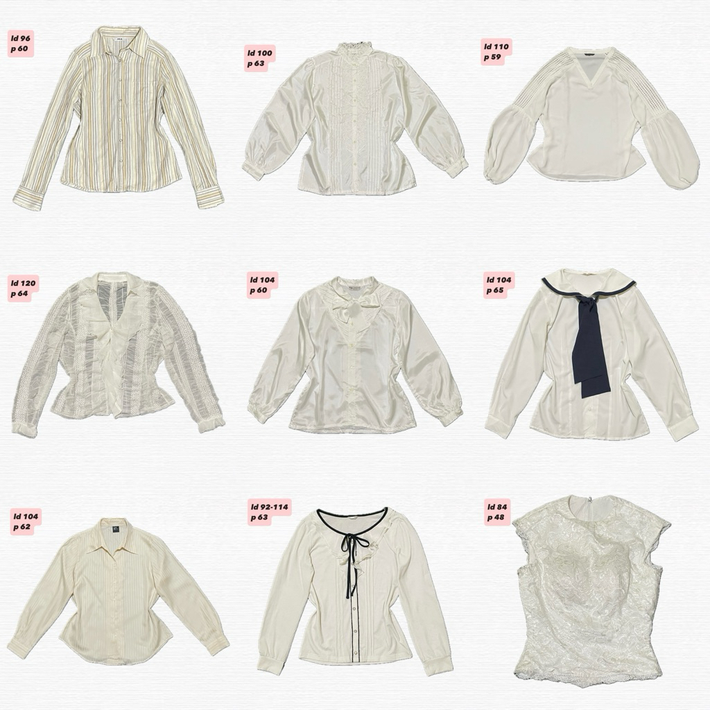 KEMEJA Thrift morikei shoujo sawako white blouse pink wispie shirt ...