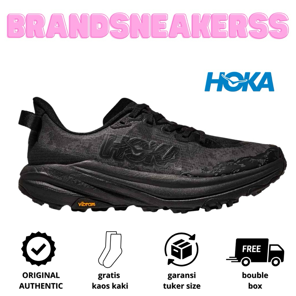 ORIGINAL HOKA TRAILRUN HIKING SHOES HOKA SPEEDGOAT 6 BLACK BLACK ...