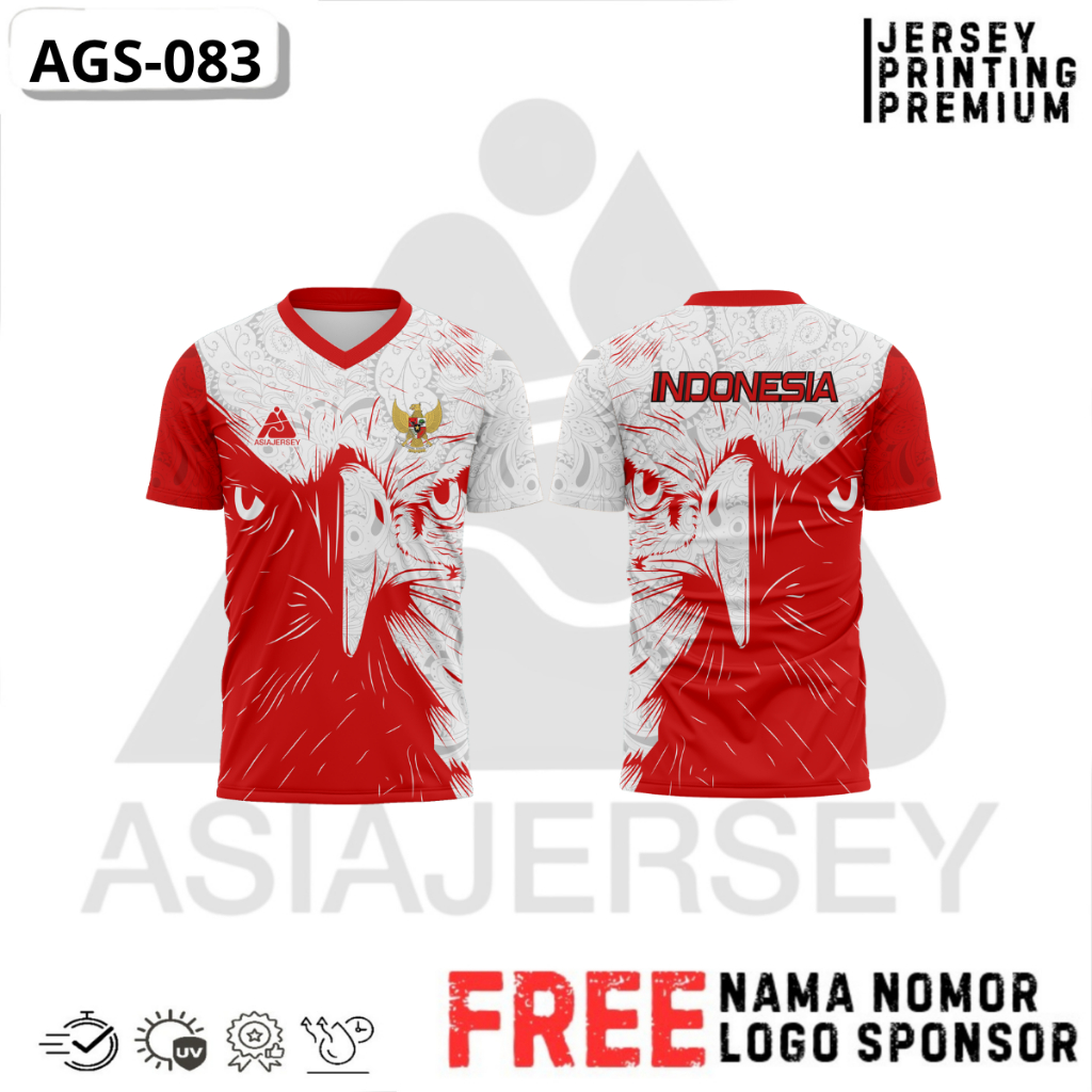 Custom Jersey, August garuda indonesia 79 free name, logo, etc. AGS-083 ...