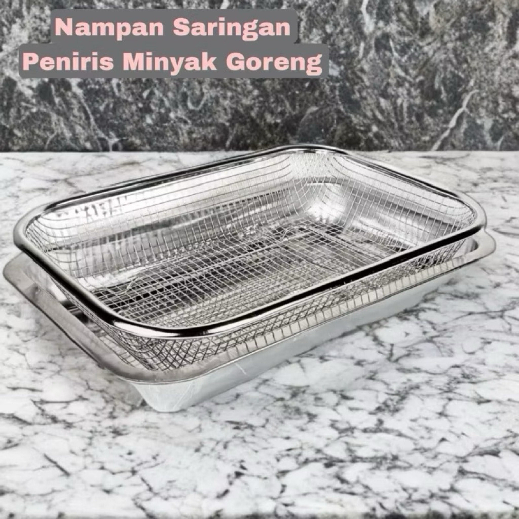 High stainless steel oil draining basket / fruit vegetable oil draining ...