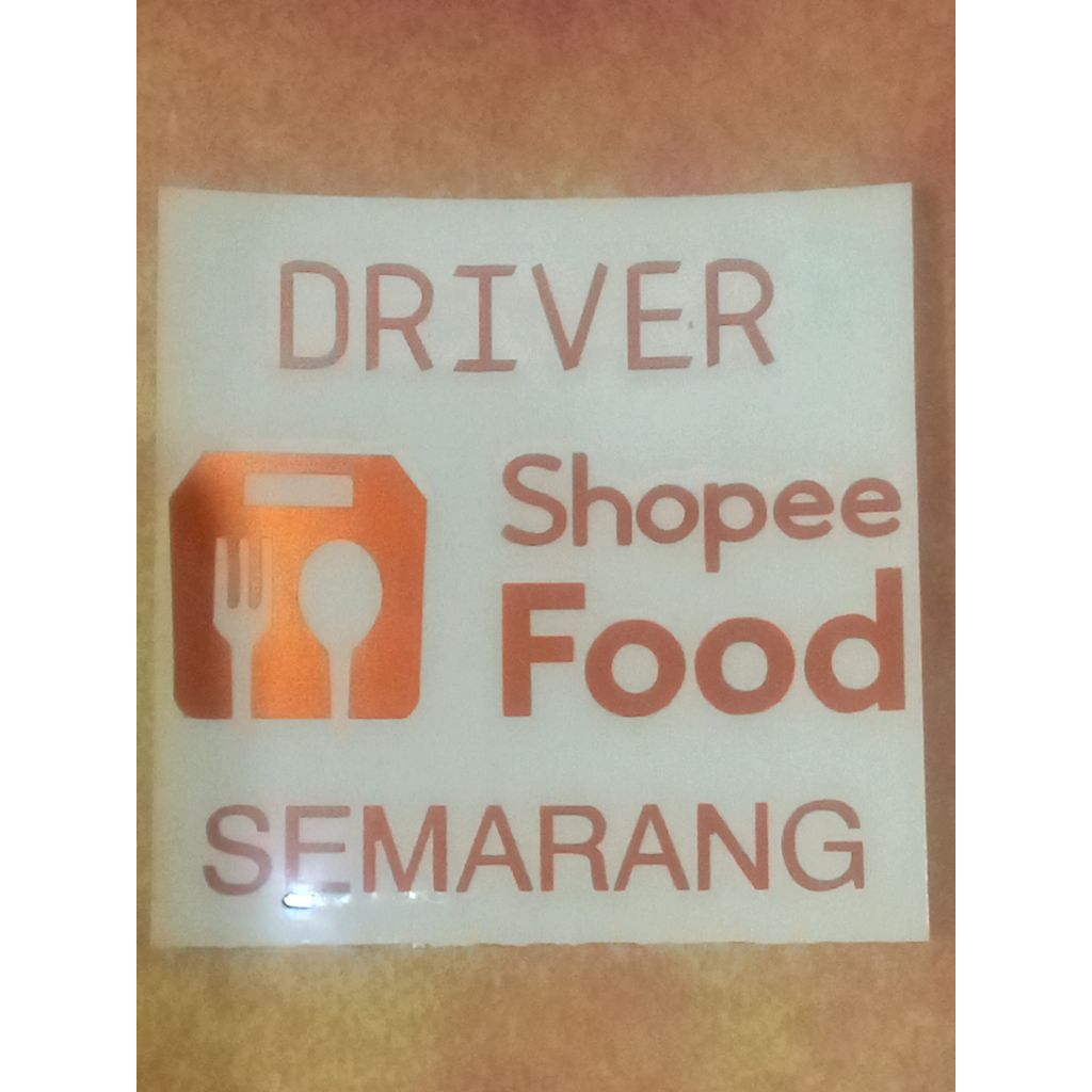 Shopee Food Custom Regional Cutting Driver Sticker | Shopee Malaysia