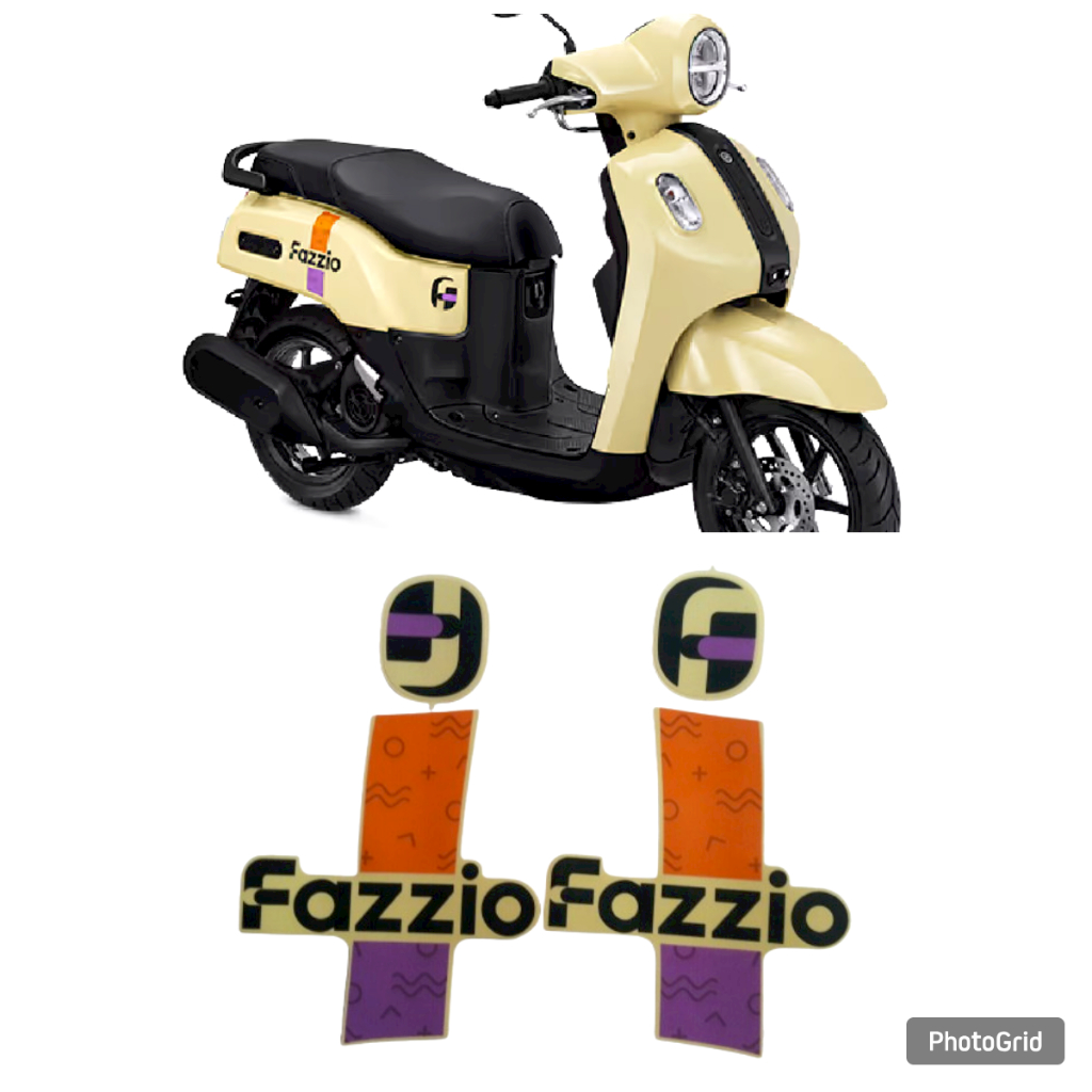 Yamaha fazzio 2025 cream motorbike striping Sticker | Shopee Malaysia