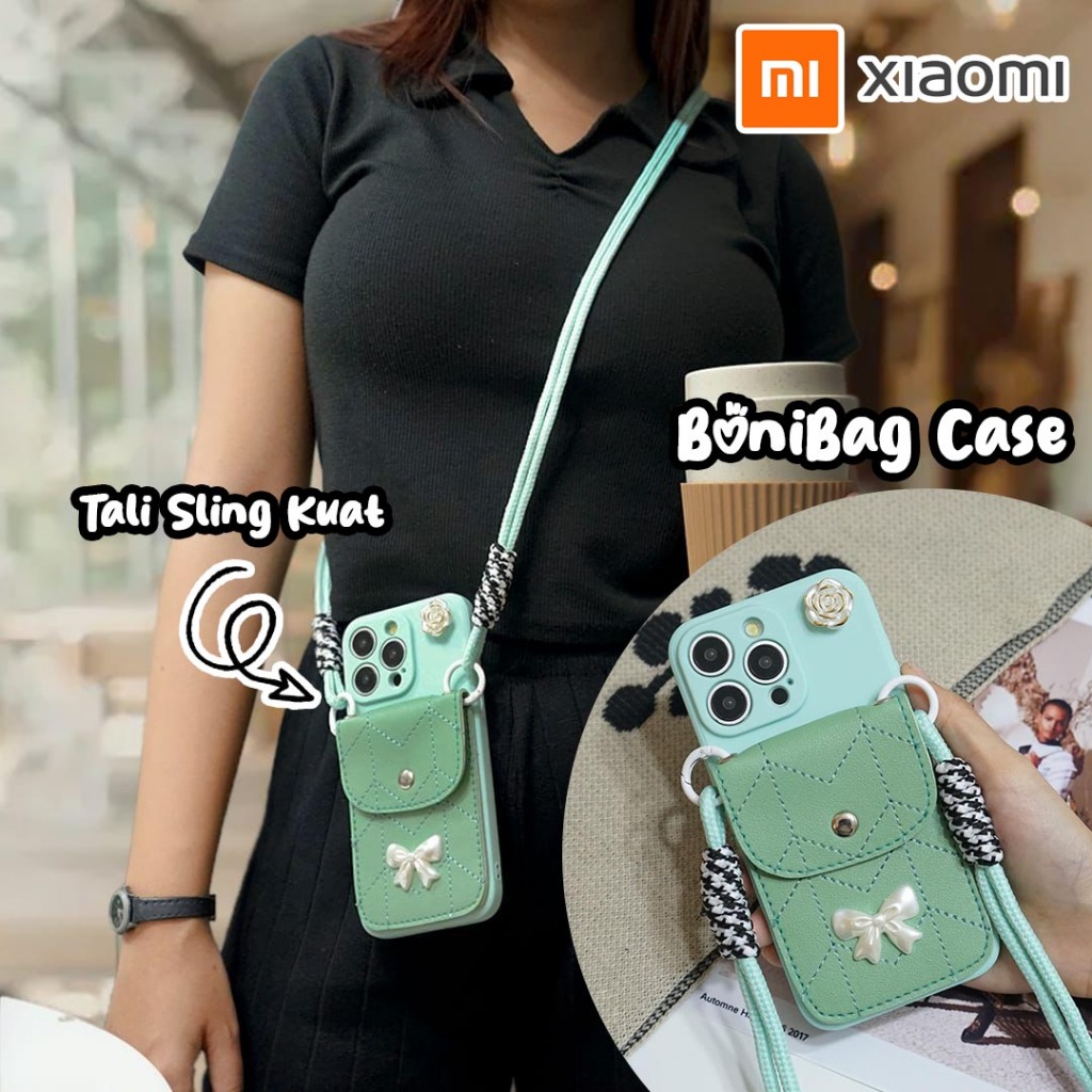 Softcase Sling BoniBag Mint Ribbon FOR XIAOMI REDMI 13X POCO X7 PRO 5G ...