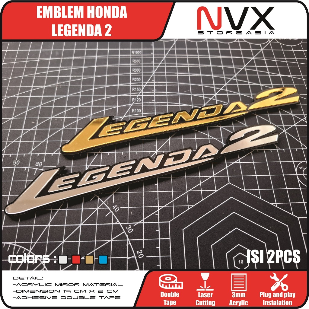 Honda Legend 2 Acrylic Emblem Embossed Motorcycle Variations Cool 3D ...