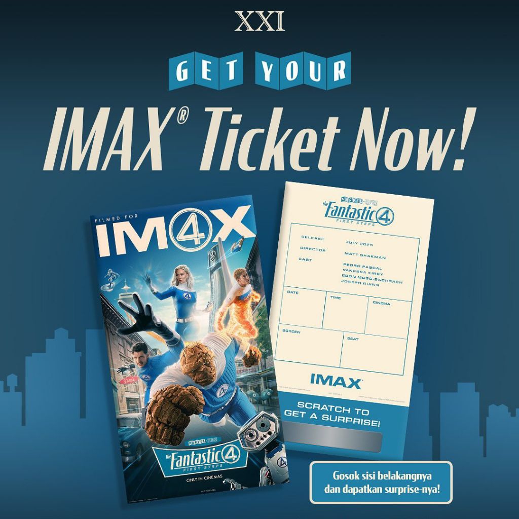 The Fantastic Four: First Steps IMAX Exclusive Collectible Ticket XXI ...