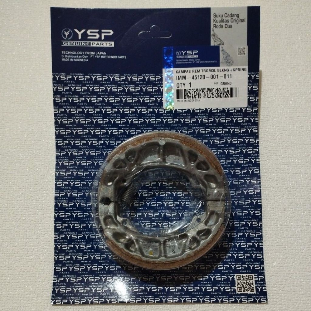 YSP GRAND GN5 (PRESS) DRUM BRAKE PADS / SUPRA / SUPRA X / SUPRA X 125 ...