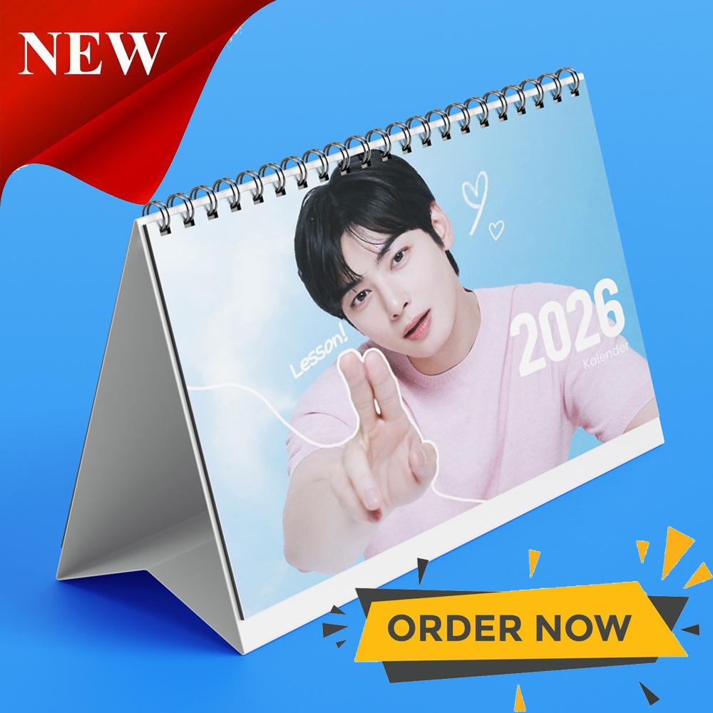 A&M Cha Eun Woo Calendar Desk Calendar 2026 Calendar K-POP Calendar | Shopee Malaysia