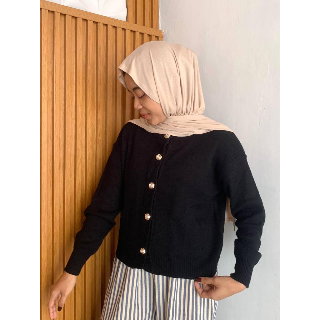BEMODEST - Caline Knit Cardigan - Women's Long Sleeve Floral Button ...