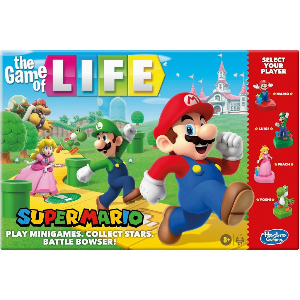 Hasbro Gaming The Game of Life: Super Mario Edition Board Game for Kids ...