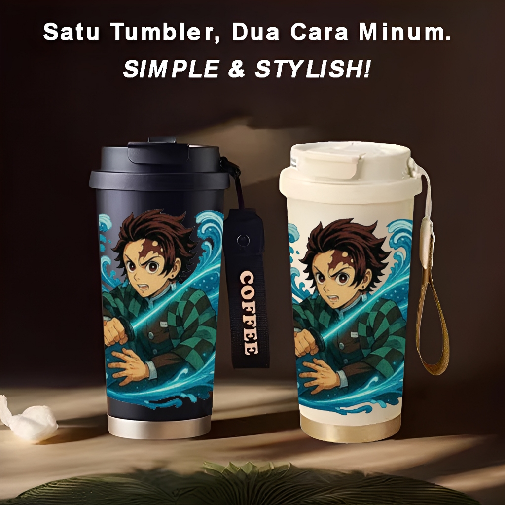 Demon Slayer Tanjiro Tumbler 500ml Stainless Steel 316 Portable ...
