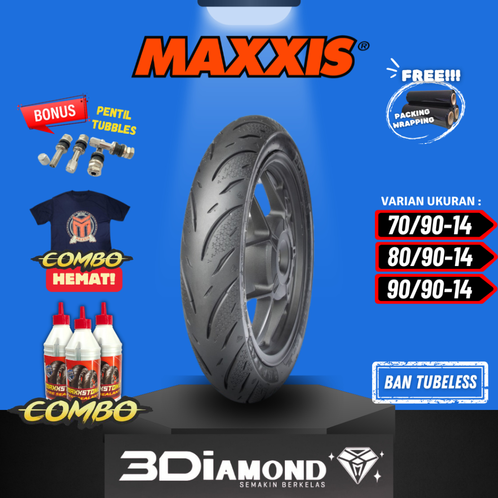 MAXXIS DIAMOND MA-3Di TUBELESS RING 14 (70/90-14 / 80/90-14 / 90/90-14 ...