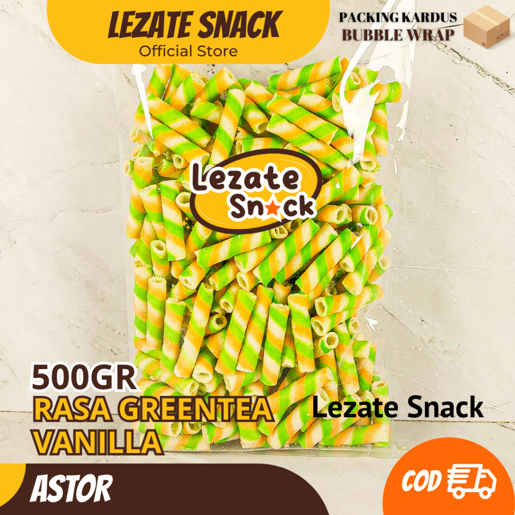Astor Mini Greentea Vanilla 500gr Kiloan Delicious Sweet Crispy / Wafer ...