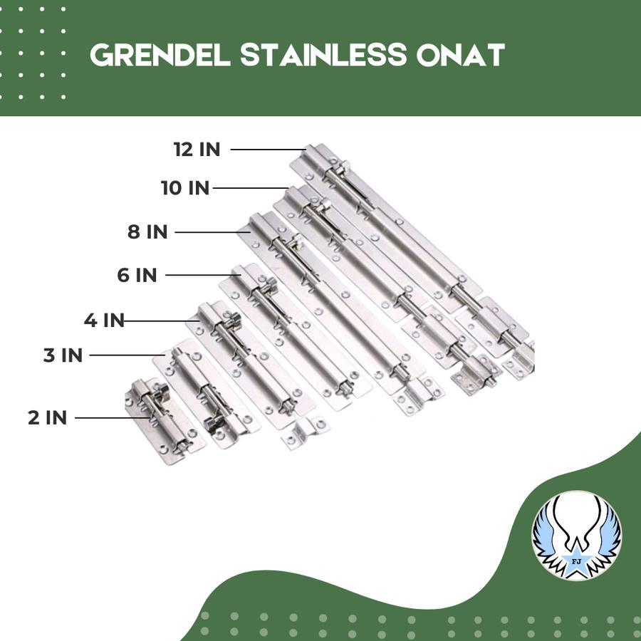 WHITE 2 INCH ALUMINUM GRENDEL ONAT - DOOR SELECT GRENDEL - WINDOW 2" IN ...