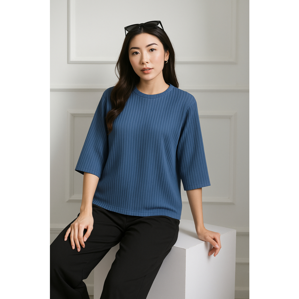 HORNETS KNIT TUNIC TOPS OVERSIZE WOMEN'S JUMBO TOPS 7/8 SLEEVES WOMEN'S OVERSIZE T-SHIRTS WOMEN ...