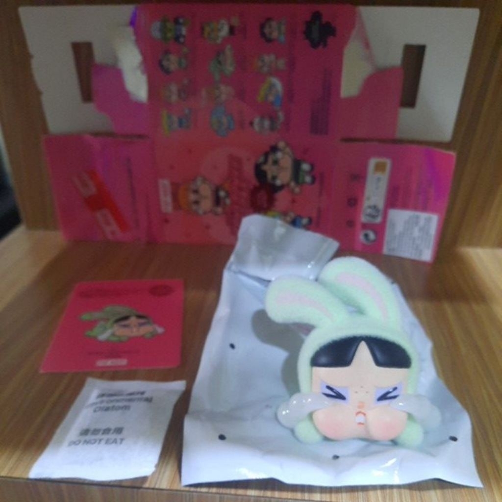 Original Pop Mart Powerpuff Girls X Crybaby Bunny Buttercup | Shopee ...