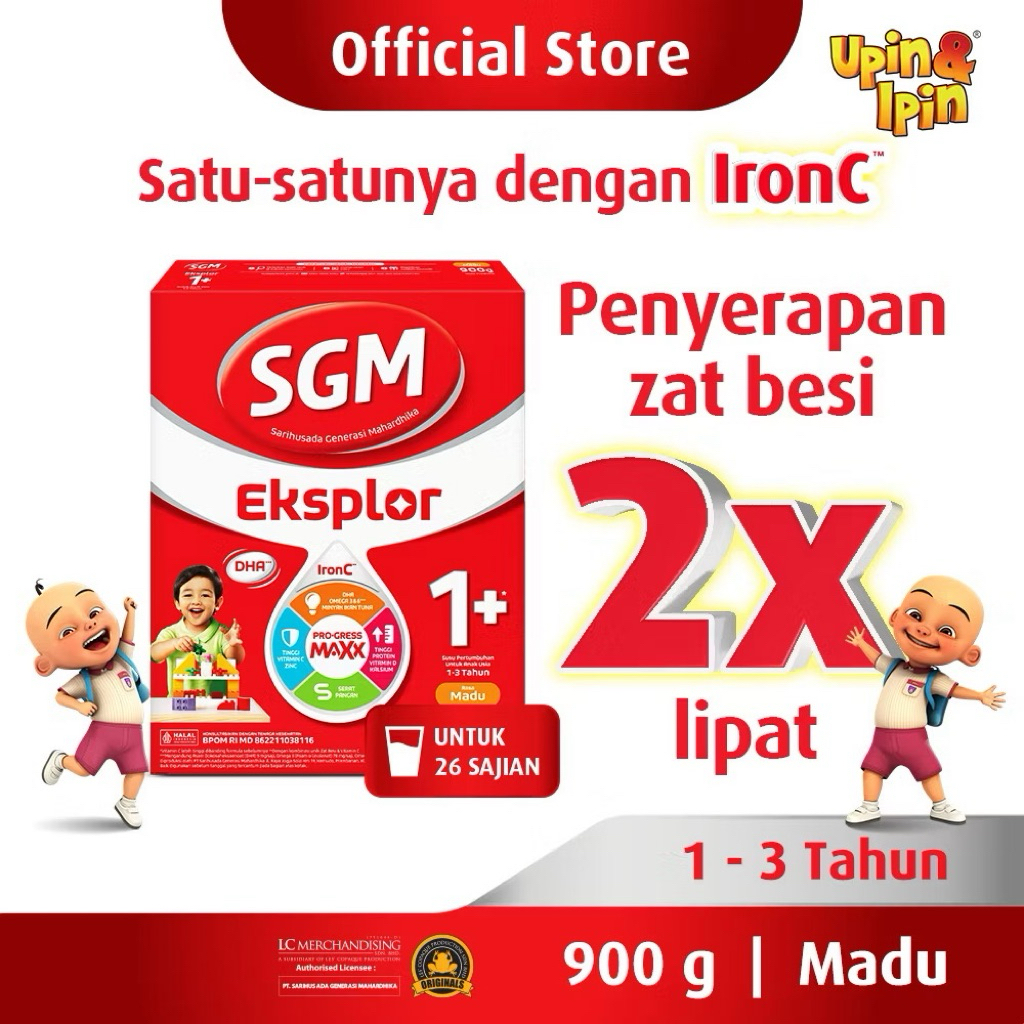 SGM Eksplor 1+ with IronC Honey and Vanilla Flavored Growth Milk 900GR ...